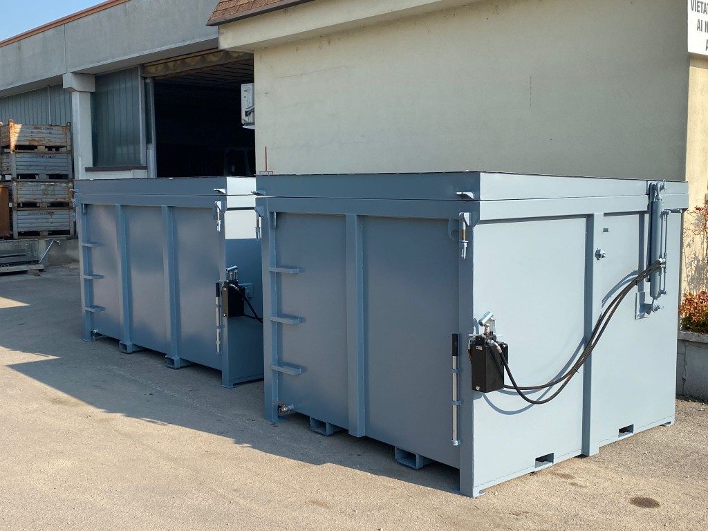 CONTAINER SCARRABILE NUOVO CON COPERCHIO PER RIFIUTI - Scarrabili Aurora